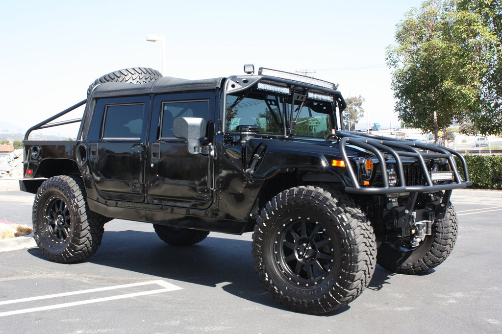 Hummercore Hummer H1 and H2 products. Bumpers Roof Racks Light bar